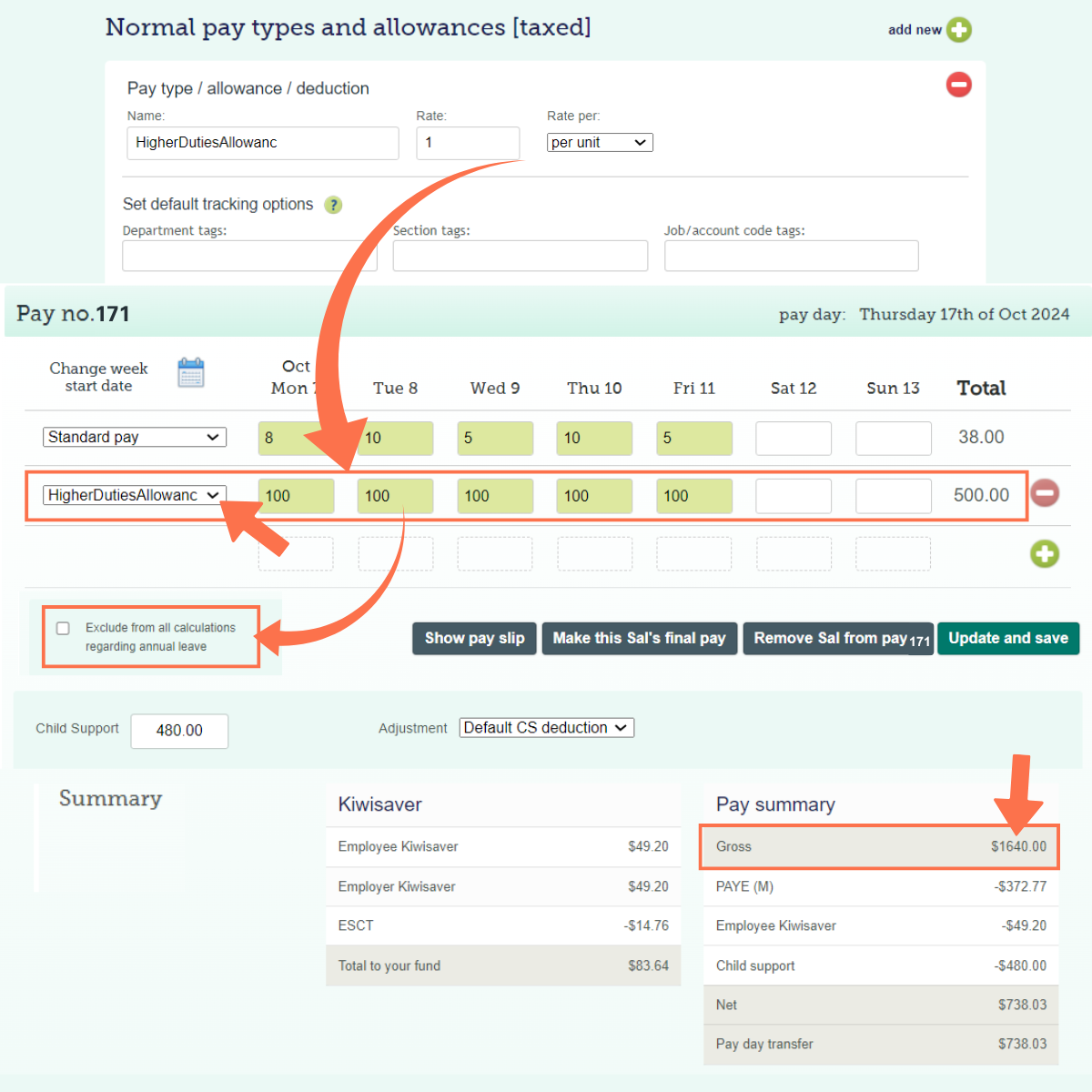 Creating a Taxable Custom Pay Type for Higher Duties Allowance